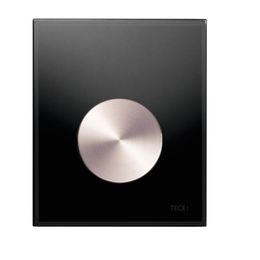 TECEloop Urinal Bet&auml;tigungsplatte 9242663 Glas schwarz, Taste Edelstahl rundgeb&uuml;rstet