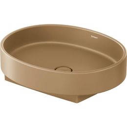 Duravit Balcoon Aufsatz-Waschtisch 241055AM79 55x45cm, ohne Hahnloch, Überlauf, Clay terra matt