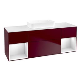 Villeroy & Boch Villeroy und Boch Finion Waschtischunterschrank F741MTHB 160x60,3x50,1cm, Regale White matt lacquer, Peony Matt