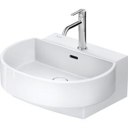 Duravit Balcoon Waschtisch 241155AA00 55 x 48 cm, wei&szlig; Hochglanz, mit Hahnloch, &Uuml;berlauf, Hahnlochbank