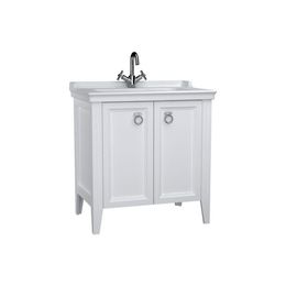 Vitra Valarte Waschtisch-M&ouml;bel-Set 62153 79,5 x 53 x 88 cm, 2 T&uuml;ren, Korpus wei&szlig; matt/Waschtisch wei&szlig; hochglanz