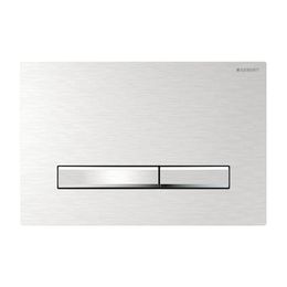 Geberit Sigma 50 Square Bet&auml;tigungsplatte 115788GH2 chrom geb&uuml;rstet, f&uuml;r 2-Mengen-Sp&uuml;lung
