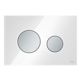 TECEloop Bet&auml;tigungsplatte 9240659 Glas wei&szlig;,Tasten Chrom matt