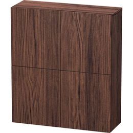 Duravit L-Cube Halbhochschrank LC116702121 70x24,3x80cm, 2 T&uuml;ren, nussbaum dunkel