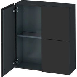 Duravit L-Cube Halbhochschrank LC116704949 70x24,3x80cm, 2 T&uuml;ren, graphit matt