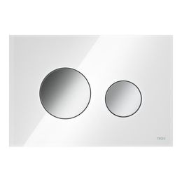 TECEloop Betätigungsplatte 9240660 Glas weiß,Tasten chrom glänzend