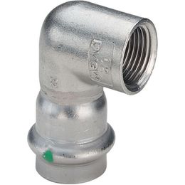 Viega Sanpress Inox Winkel 437060 42 mm x Rp 1 1/2, 90&deg;, Stahl nichtrostend, SC-Contur