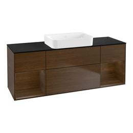 Villeroy & Boch Villeroy und Boch Finion Waschtischunterschrank G742GNGN 160x60,3x50,1cm, Regale Walnut veneer, Walnut veneer