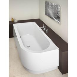 Hoesch Happy D. Eck Badewanne 6485.010 180,8 x 80,8 cm, weiss, mit angeformter Sch&uuml;rze