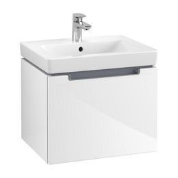 Villeroy & Boch Villeroy & Boch Subway 2.0 Waschtisch-Unterschrank A68610DH 53,7x42x42,3cm, 1 Auszug, Griff chrom, glossy white