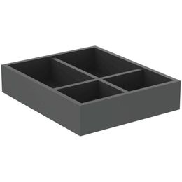 Ideal Standard Conca Aufbewahrungsbox T3980Y2 klein, 200 x 230 x 50 mm, 4 F&auml;cher, Anthrazit matt