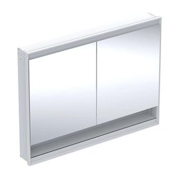 Geberit One Spiegelschrank 505825002 120 x 90 x 15 cm, wei&szlig;/Aluminium pulverbeschichtet, mit Nische und ComfortLight, 2 T&uuml;ren