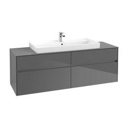 Villeroy & Boch Villeroy & Boch Collaro Waschtischunterschrank C03100FP, 1600x548x500mm, Glossy Grey
