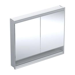 Geberit One Spiegelschrank 505824001 105 x 90 x 15 cm, Aluminium eloxiert, mit Nische und ComfortLight, 2 T&uuml;ren