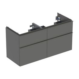 Geberit iCon Doppelwaschtisch-Unterschrank 502309JK1 118,4x61,5x47,6cm, 4 Schubladen, lava matt/lava matt