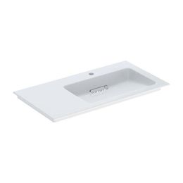 Geberit One M&ouml;bel-Waschtisch 505009001 90x48cm, ohne &Uuml;berlauf, wei&szlig; KeraTect/Blende wei&szlig;, Hahnloch rechts