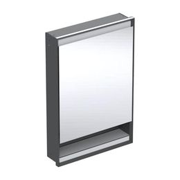 Geberit One Unterputz Spiegelschrank 505821007 60x90x15cm, mit Nische, 1 T&uuml;r, Anschlag rechts, schwarz matt/Aluminium pulverbeschichtet