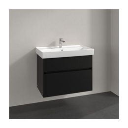 Villeroy & Boch Villeroy und Boch Collaro Waschtischunterschrank C01000VL 75,4x54,6x44,4cm, Waschbecken mittig, volcano black