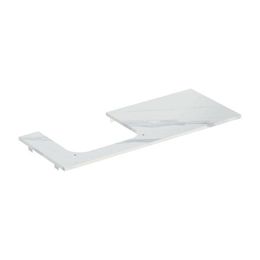 Geberit One Waschtisch-Platte 505135001 120x2x47cm, Ausschnitt links, Steinzeug, Marmoroptik wei&szlig;/matt