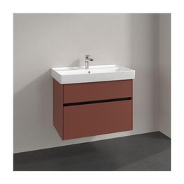 Villeroy & Boch Villeroy und Boch Collaro Waschtischunterschrank C01000AH 75,4x54,6x44,4cm, Waschbecken mittig, wine red