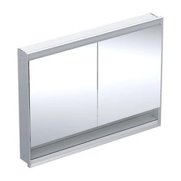 Geberit One Spiegelschrank 505825001 120 x 90 x 15 cm, Aluminium eloxiert, mit Nische und ComfortLight, 2 T&uuml;ren
