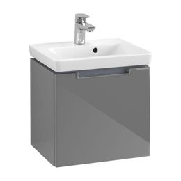 Villeroy & Boch Villeroy & Boch Subway 2.0 Waschtisch-Unterschrank A68410FP 44x42x35,2cm, 1 Auszug, Griff chrom, glossy grey