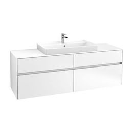 Villeroy & Boch Villeroy & Boch Collaro Waschtischunterschrank C02800MS 160x54,8x50cm, Waschtisch mittig, White Matt