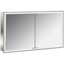 Emco prime Unterputz-Lichtspiegelschrank 949706394 1200x730mm, 2-t&uuml;rig, aluminium/weiss