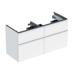 Geberit iCon Doppelwaschtisch-Unterschrank 502309011 118,4x61,5x47,6cm, 4 Schubladen, wei&szlig;/lackiert hochgl&auml;nzend