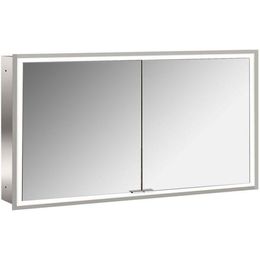 Emco prime Unterputz-Lichtspiegelschrank 949706295 1300x730mm, 2-t&uuml;rig, aluminium/spiegel