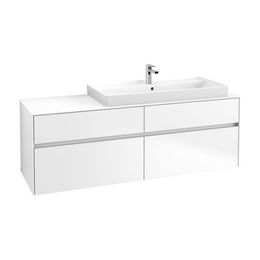 Villeroy & Boch Villeroy & Boch Collaro Waschtischunterschrank C03000MS 160x54,8x50cm, Waschtisch rechts, White Matt