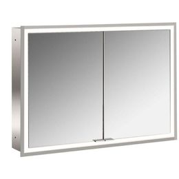 Emco prime Unterputz-Lichtspiegelschrank 949706293 1000x730mm, 2-t&uuml;rig, aluminium/spiegel