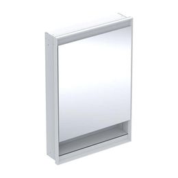 Geberit One Spiegelschrank 505821002 60x90x15cm, mit Nische, 1 T&uuml;r, Anschlag rechts, wei&szlig;/Aluminium pulverbeschichtet