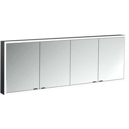 Emco prime Aufputz-Lichtspiegelschrank 949713588 1800x700mm, 4-t&uuml;rig, schwarz/spiegel