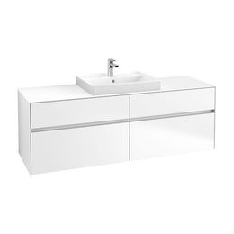 Villeroy & Boch Villeroy & Boch Collaro Waschtischunterschrank C02500MS 160x54,8x50cm, Waschtisch mittig, White Matt
