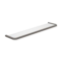 HEWI Serie 480 Ablage 480.03.00060SC mit Glasplatte, pulverbeschichtet dunkelgrau perlglimmer tiefmatt
