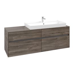 Villeroy & Boch Villeroy und Boch Collaro Waschtischunterschrank C03000RK 160x54,8x50cm, Waschtisch rechts, Stone Oak