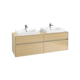 Villeroy & Boch Villeroy & Boch Collaro Waschtischunterschrank C02400VJ 160x54,8x50cm, f&uuml;r 2 Waschtische, Nordic Oak