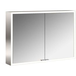 Emco prime Aufputz-Lichtspiegelschrank 949706383 1000x700mm, 2-t&uuml;rig, aluminium/weiss