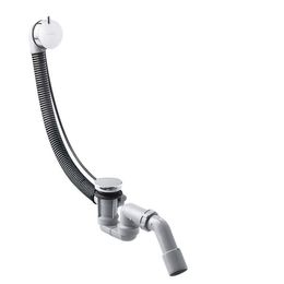 Hansgrohe Flexaplus S Komplettset 58316000 mit Ab-/&Uuml;berlaufgarnitur, f&uuml;r Normalwanne, chrom