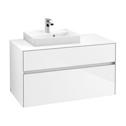 Villeroy & Boch Villeroy & Boch Collaro Waschtischunterschrank C01400DH 100x54,8x50cm, Waschtisch links, Glossy White