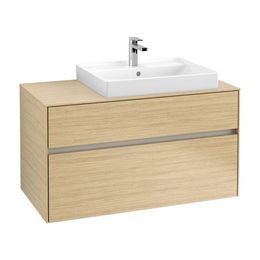 Villeroy & Boch Villeroy & Boch Collaro Waschtischunterschrank C01800VJ 100x54,8x50cm, Waschtisch rechts, Nordic Oak