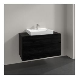 Villeroy & Boch Villeroy und Boch Collaro Waschtischunterschrank C01900AB 100x54,8x50cm, Waschtisch mittig, black oak