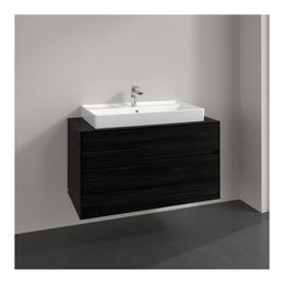 Villeroy & Boch Villeroy und Boch Collaro Waschtischunterschrank C02000AB 100x54,8x50cm, Waschtisch mittig, black oak