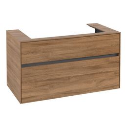 Villeroy & Boch Villeroy und Boch Collaro Waschtischunterschrank C02000RH 100x54,8x50cm, Waschtisch mittig, Kansas Oak