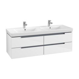 Villeroy & Boch Villeroy & Boch Subway 2.0 Waschtischunterschrank A69200DH, 128,7x42x44,9 cm, Glossy White
