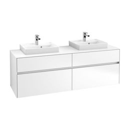 Villeroy & Boch Villeroy & Boch Collaro Waschtischunterschrank C02100MS 160x54,8x50cm, für 2 Waschtische, White Matt