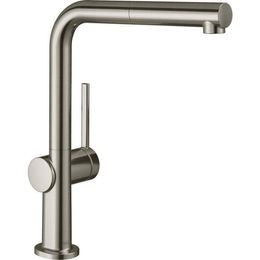 Hansgrohe Talis M54 K&uuml;chenarmatur 72860800 Niederdruck, mit Ausziehauslauf, 1jet, edelstahl-optik