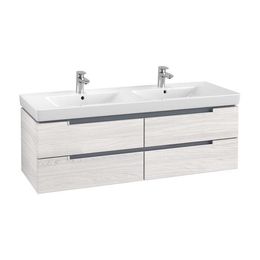 Villeroy & Boch Villeroy & Boch Subway 2.0 Waschtischunterschrank A69200E8, 128,7x42x44,9cm, white wood, Griff matt
