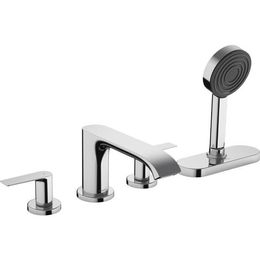 Hansgrohe Vivenis Fertigmontageset 75444000 4-Loch-Wannenrandarmatur, mit sBox, chrom